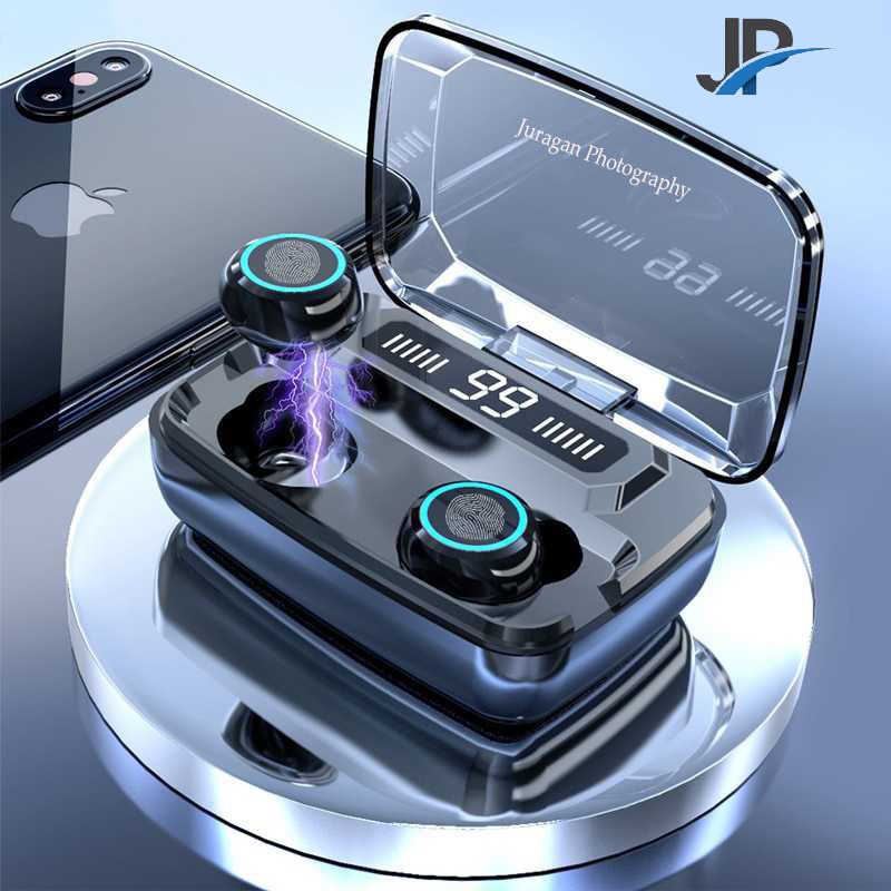 Jual ZEBRA TWS Earphone Bluetooth 5.1 LED Touch Powerbank Dock 2000mAh ...