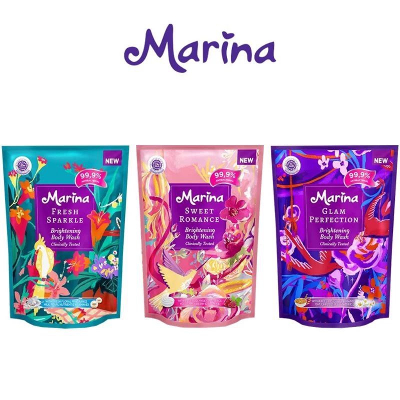 Jual Marina Body Wash Sweet Romance/Glam Perfection / Fresh Sparkle ...