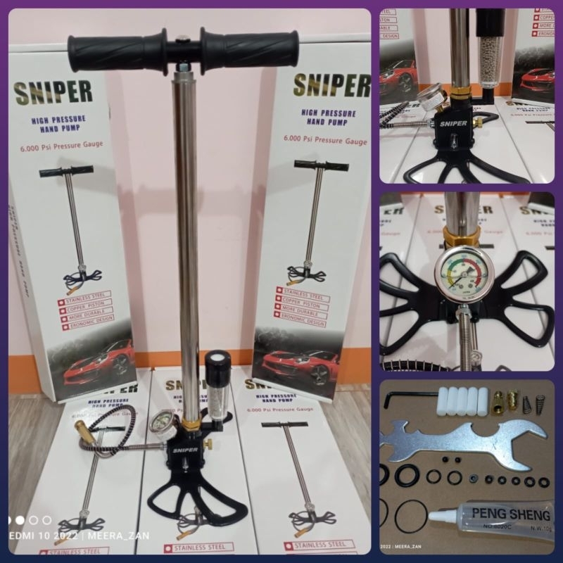 Jual POMPA PCP DOBLE FILTER BONUS SPAREPART, POMPA PCP MURAH MANOMETER ...