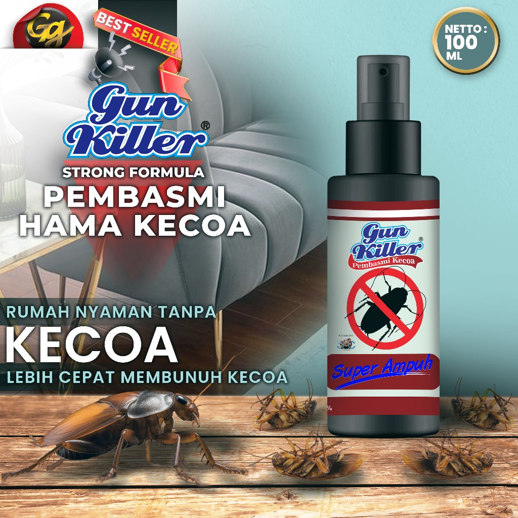 Jual GUN KILLER_KECOA_100ML - Pemusnah Racun Kecoa, Pembasmi Kecoa ...