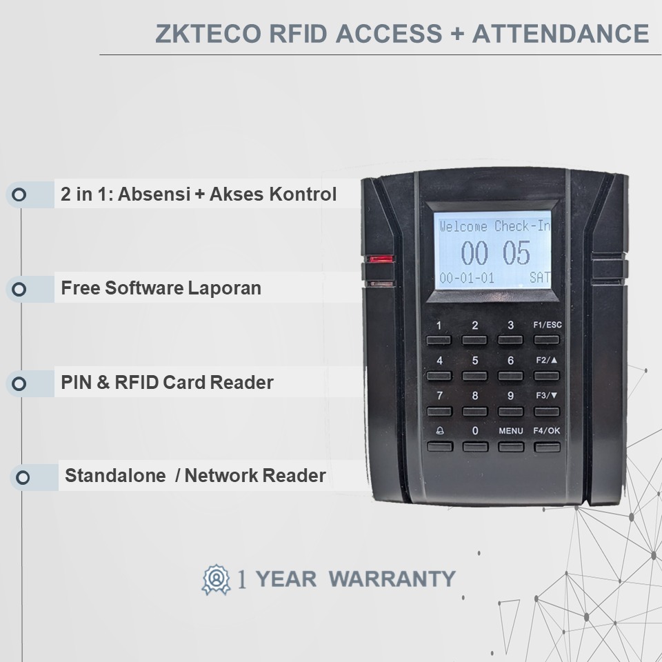 Jual Mesin Akses Kontrol Pintu dengan Pin dan Kartu RFID Access Control ...