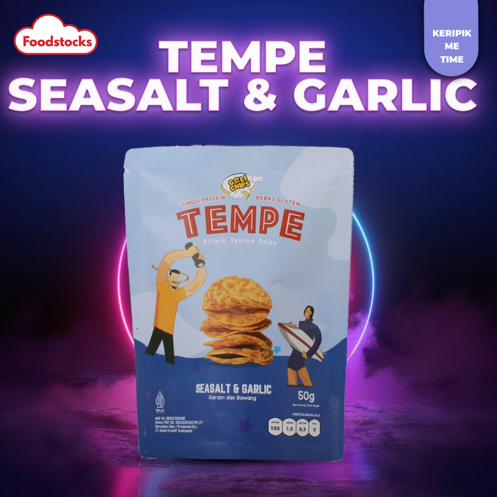 Jual Geli Chips - Keripik Tempe Sagu Rasa Original Sea Salt & Garlic ...