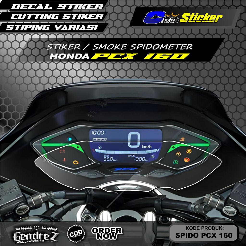 Jual STIKER / SMOKE SPIDOMETER PCX160 / STIKER PELINDUNG HONDA PCX 160 ...