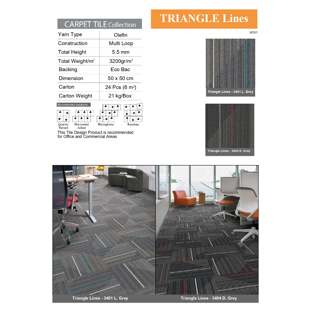 Jual Karpet tile Triangle Lines Kantor | Shopee Indonesia