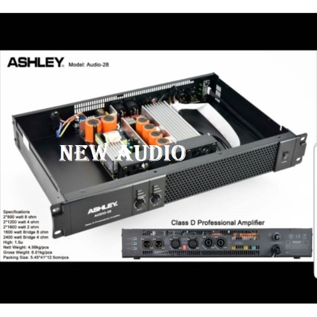 Jual POWER AMPLIFIER ASHLEY AUDIO-28/AUDIO28 2CH 2X800WATT CLASS D ...