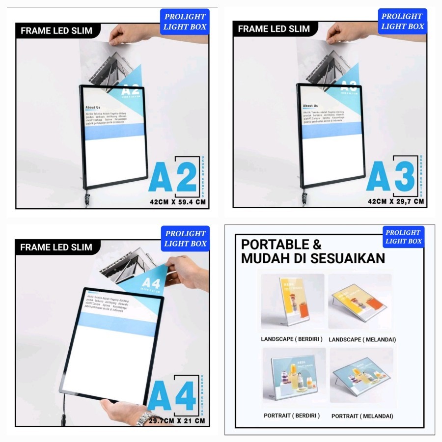 Jual SLIM LIGHT BOX ULTRA SLIM 8MM. FRAME BINGKAI DISPLAY POSTER LED ...