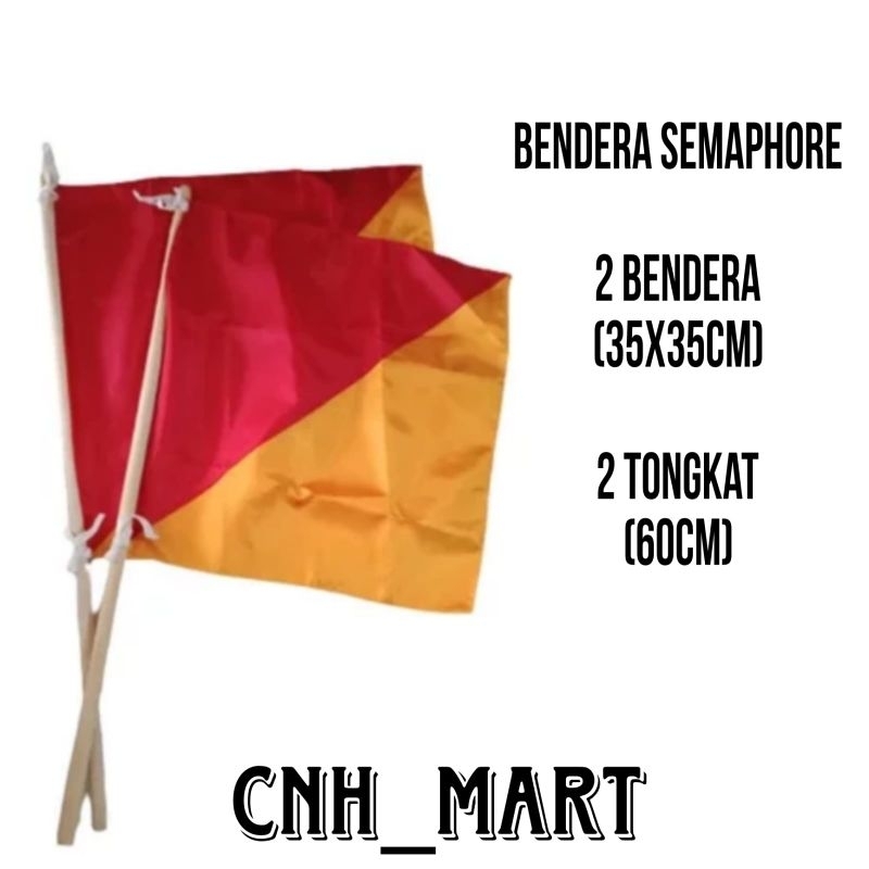Jual Sepasang Bendera Semaphore + Stik Semaphore Panjang 60 CM | Shopee ...