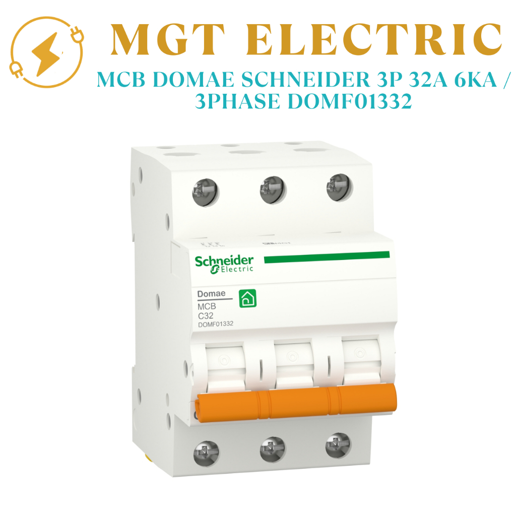 Jual MCB Domae Schneider 3P 32A 6kA / 3Phase DOMF01332 | Shopee Indonesia