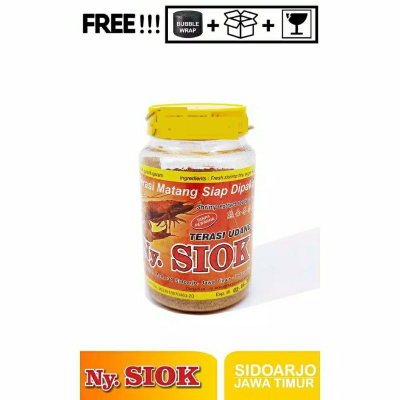 Jual HS Terasi udang matang ny. / nyonya siok 150 gram terasi mentah Ny ...