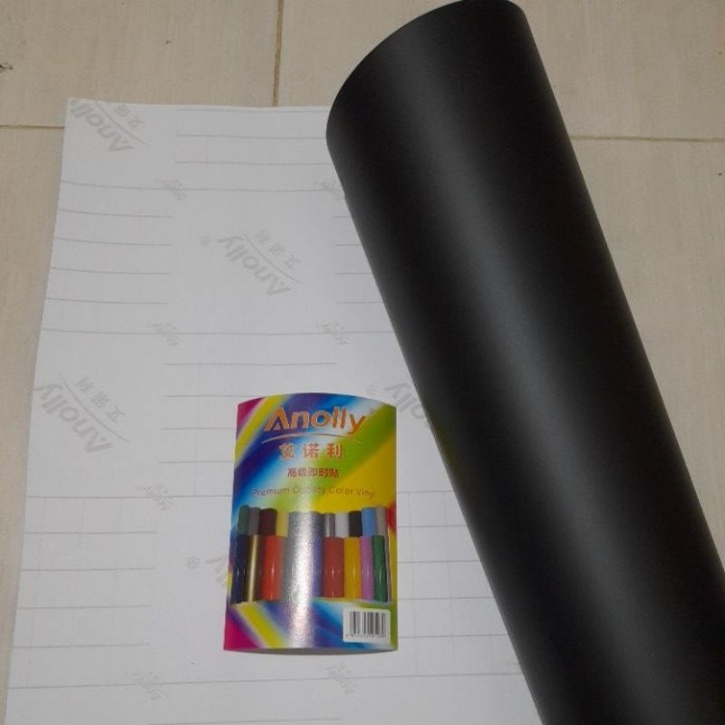 Jual stiker skotlet hitam doff L50cm (free scraper setiap pembelian 5m ...
