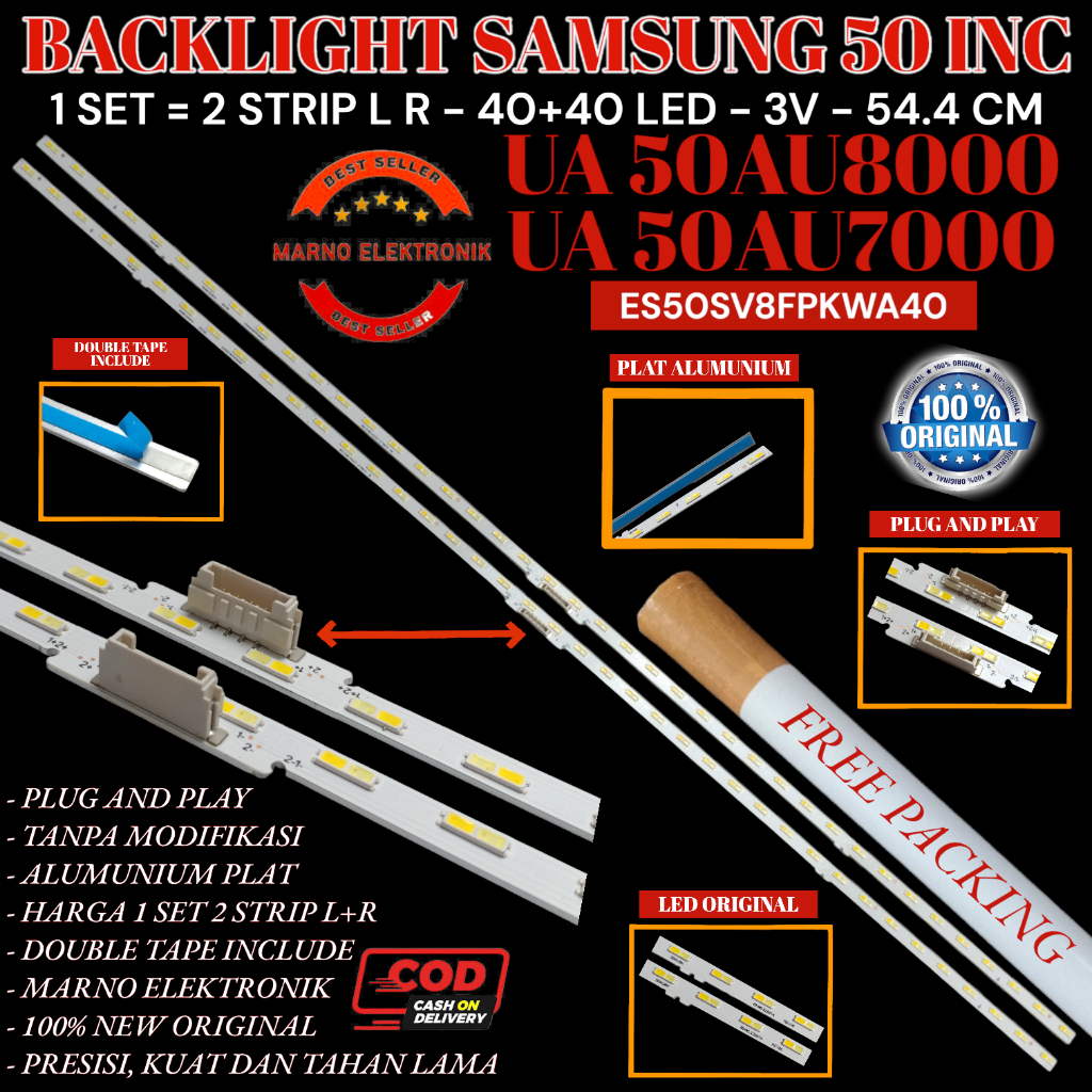 Jual BACKLIGHT TV LED SAMSUNG 50 INC UA 50AU8000 50AU7000 UA50AU8000 UA50AU7000 LAMPU BL ASLI ...