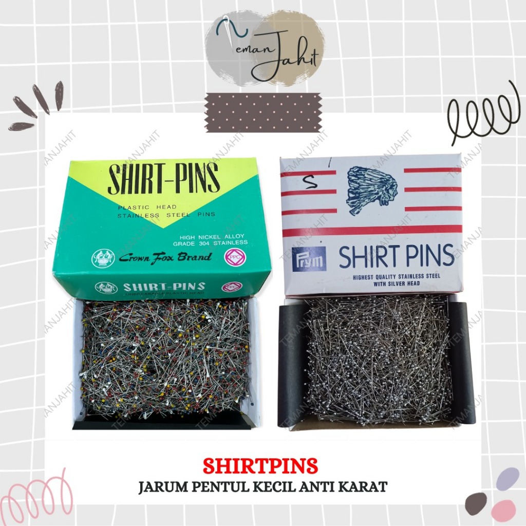 Jual Jarum Pentul Perak Pins / Jarum Pentul Kecil / Shirt Pins Anti ...