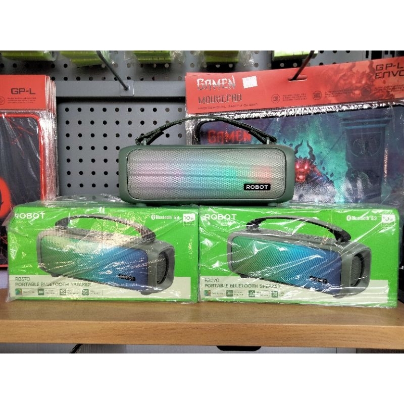 Jual NEW!! ROBOT RB570 SPEAKER BLUETOOTH 5.3 PORTABLE BASS RGB LIGHTS ...