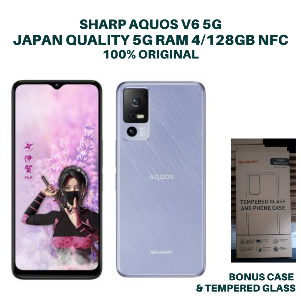 Jual Sharp Aquos V6 5G handphone 5g nfc ram 4gb rom 128gb garansi resmi ...