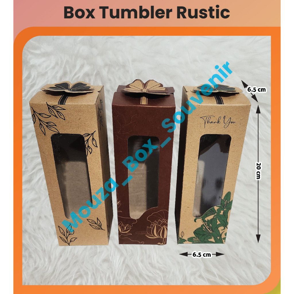 Jual ( 50PCS ) BOX UNTUK TUMLER BOX RUSTIK FREE TALI KUR | Shopee Indonesia