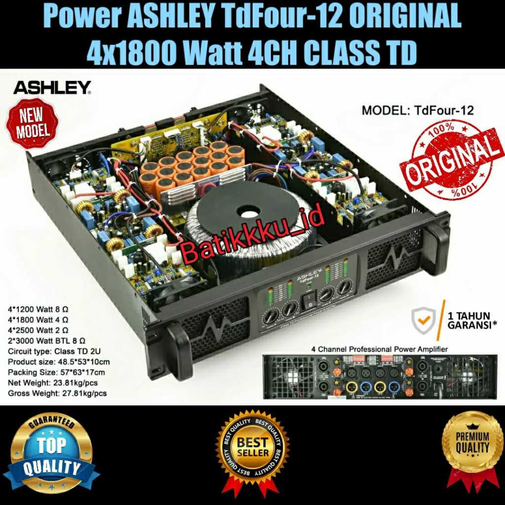 Jual Power ASHLEY TD FOUR 12 TD FOUR12 TDFOUR12 TDFOUR 12 ORIGINAL ...
