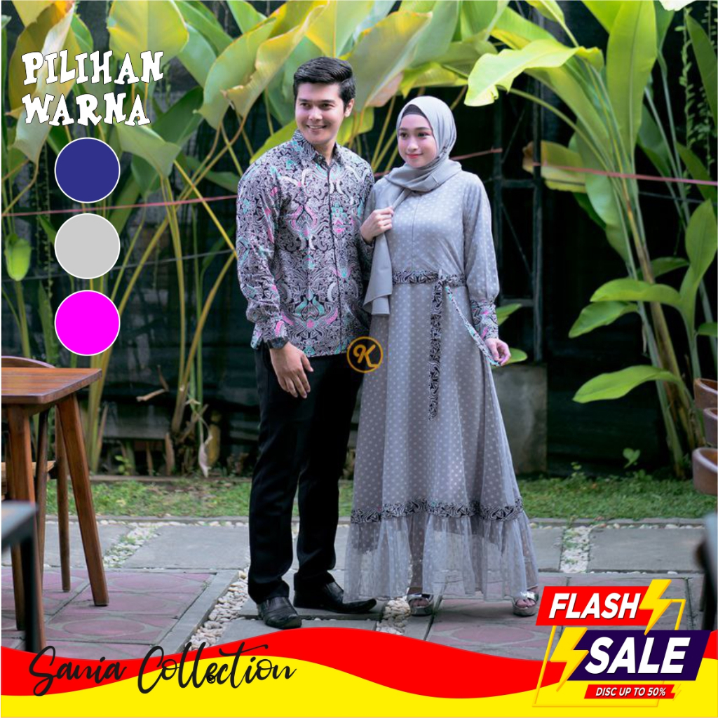 Jual Baju Couple Pasangan Terbaru 2024 Batik Gamis Kebaya Kapel Keluarga Suami Istri Batik ...