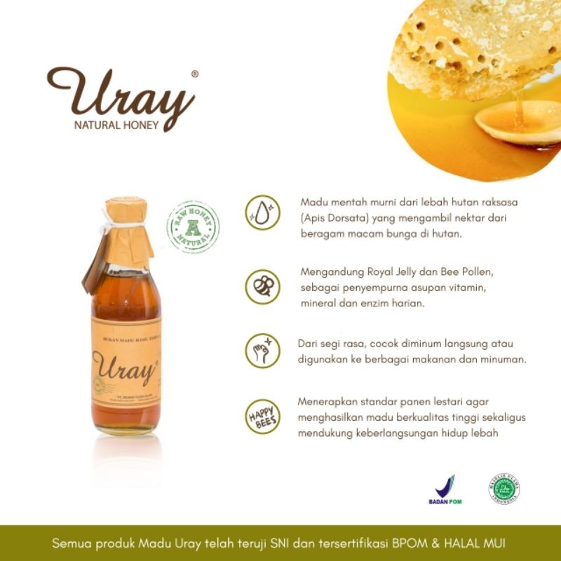 Jual Madu uray 450 gr madu hutan liar dorsata | Shopee Indonesia