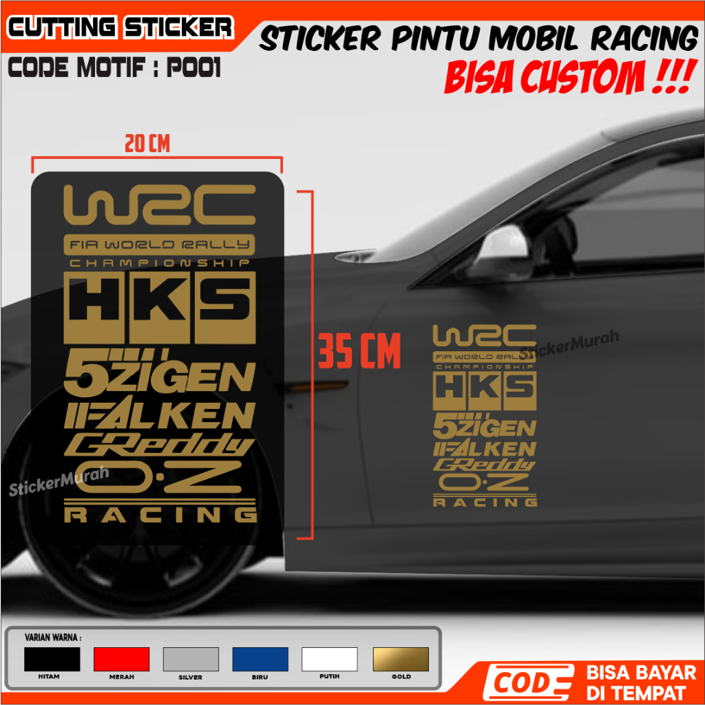 Jual STICKER CUTTING PINTU MOBIL SPORT MOBIL RACING KEREN SIMPLE ...
