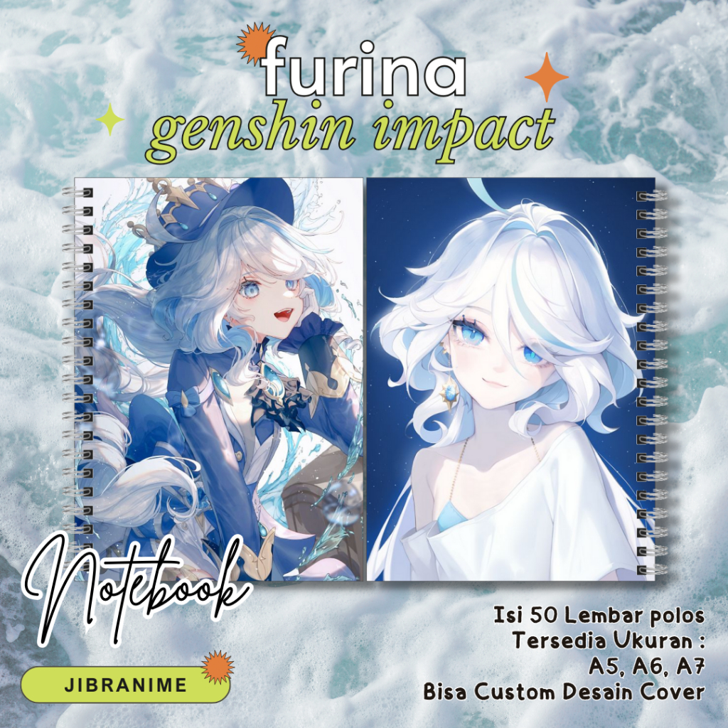 Jual NOTEBOOK GENSHIN IMPACT FURINA / BUKU CATATAN GENSHIN IMPACT ...
