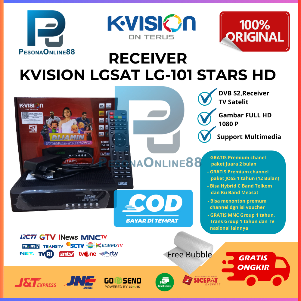 Jual Receiver Kvision LGSAT LG-101 Stars HD Bisa Parabola Ku Band dan Parabola C Band | Shopee ...