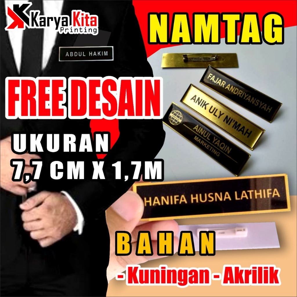 Jual Name tag, pin peniti, Nama dada, pin nama | Shopee Indonesia