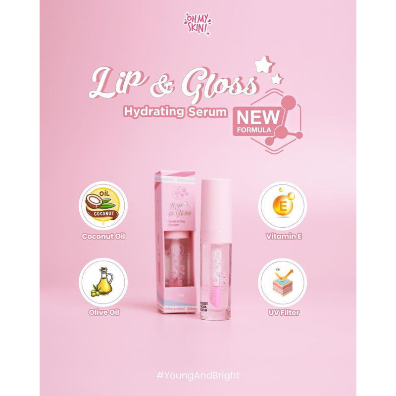 Jual OH MY SKIN! Lip & Gloss Hydrating serum (BPOM) | Shopee Indonesia