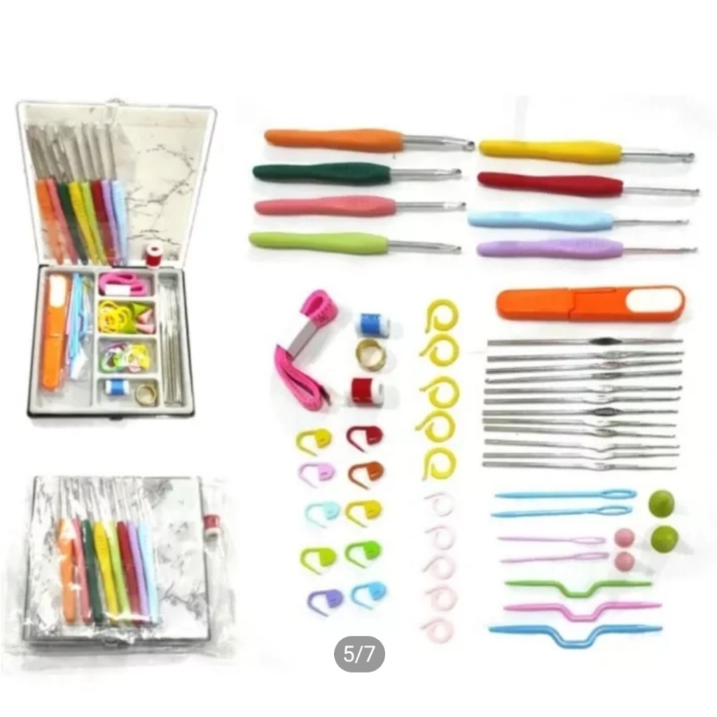 Jual Set Alat Rajut - Crochet Hook - Knitting Tool - Jarum Rajut ...