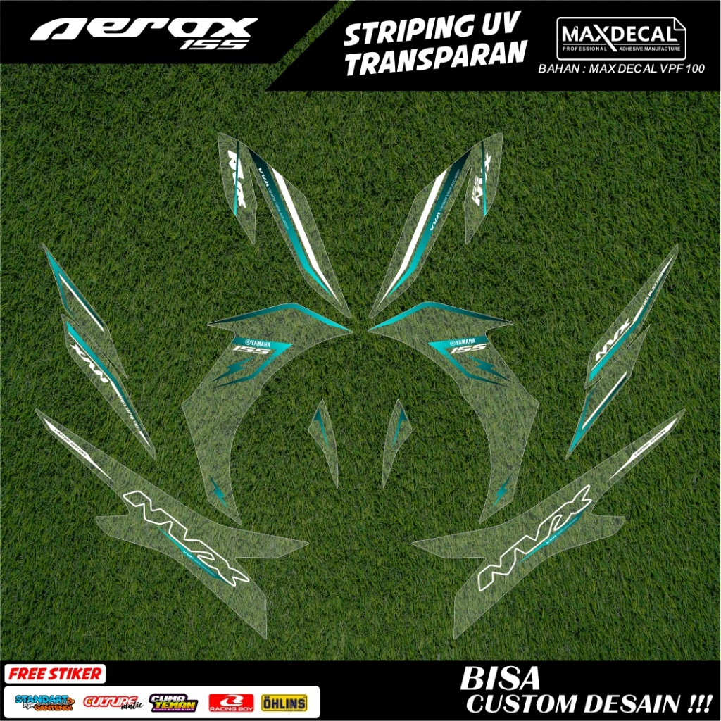 Jual STRIPING TRANSPARAN AEROX FACELIFT LIS STIKER UV AEROX SEMI FULL ...