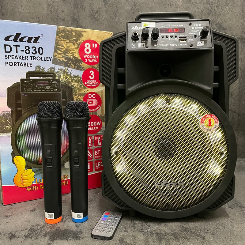 Jual Speaker portable DAT DT 820QD original 8 inch speaker portable ...