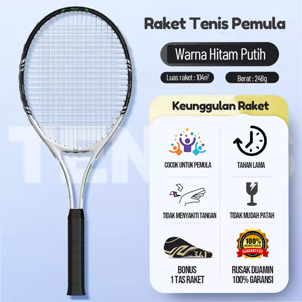 Jual raket tenis/Raket bola tenis/Raket tenis tunggal/raket tenis ...