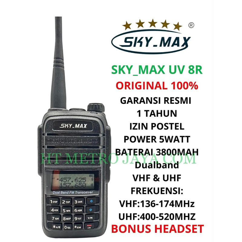 Jual HT SKY MAX UV8R ORIGINAL | Shopee Indonesia