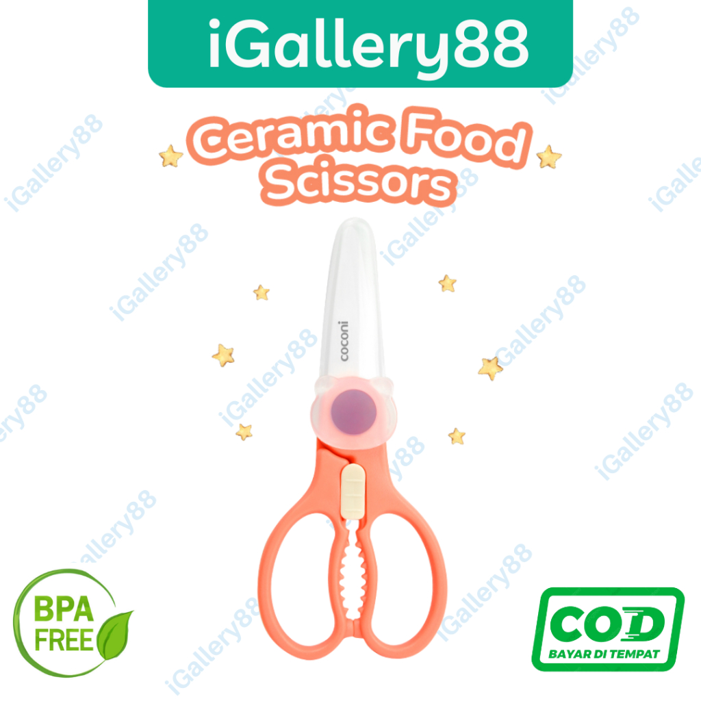 Jual COCONI Baby Ceramic Food Scissors | Gunting Keramik Makanan Anak ...