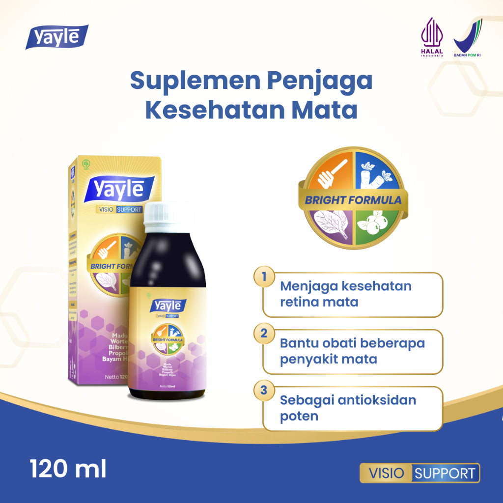 Jual YAYLE VISIO SUPPORT 120 ML - MEMBATU MENJAGA KESEHATAN MATA ANAK ...