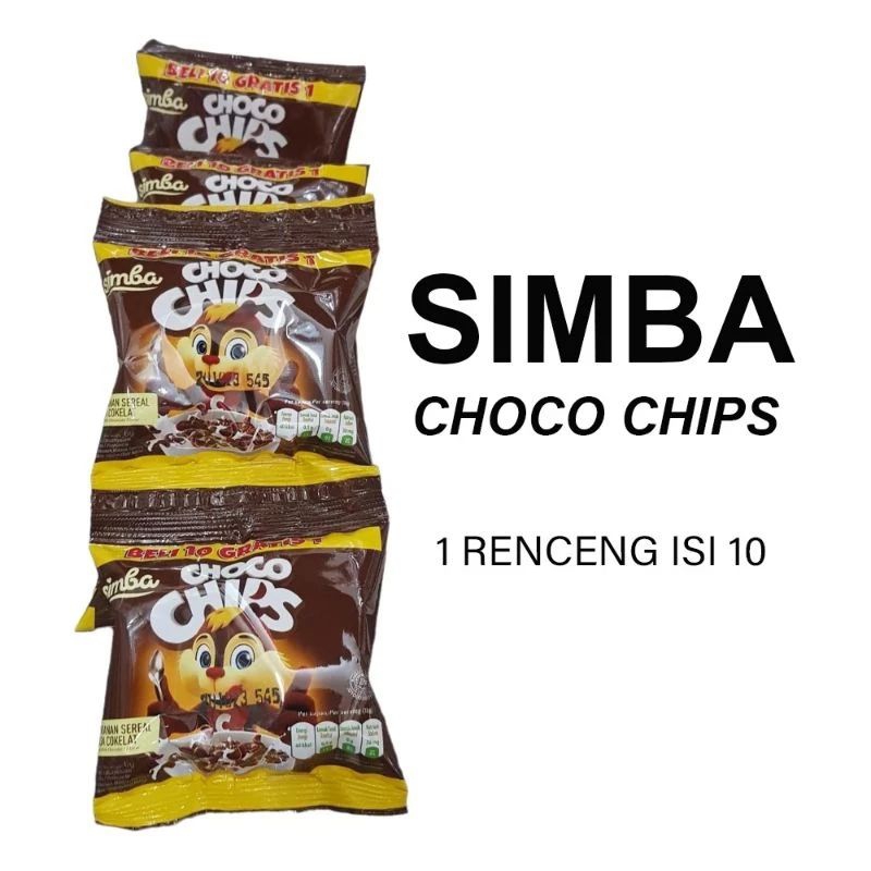 Jual SIMBA CHOCO CHIPS RENCENG (10X@6GR) | Shopee Indonesia
