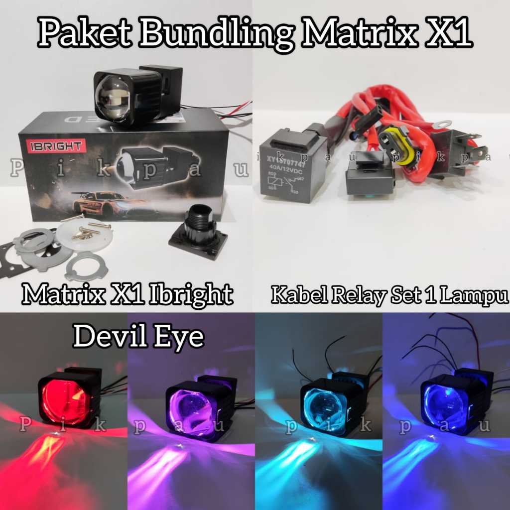 Jual PAKET BUNDLING Biled Projector Matrix X1 Original Ibright 1,5 Inch ...