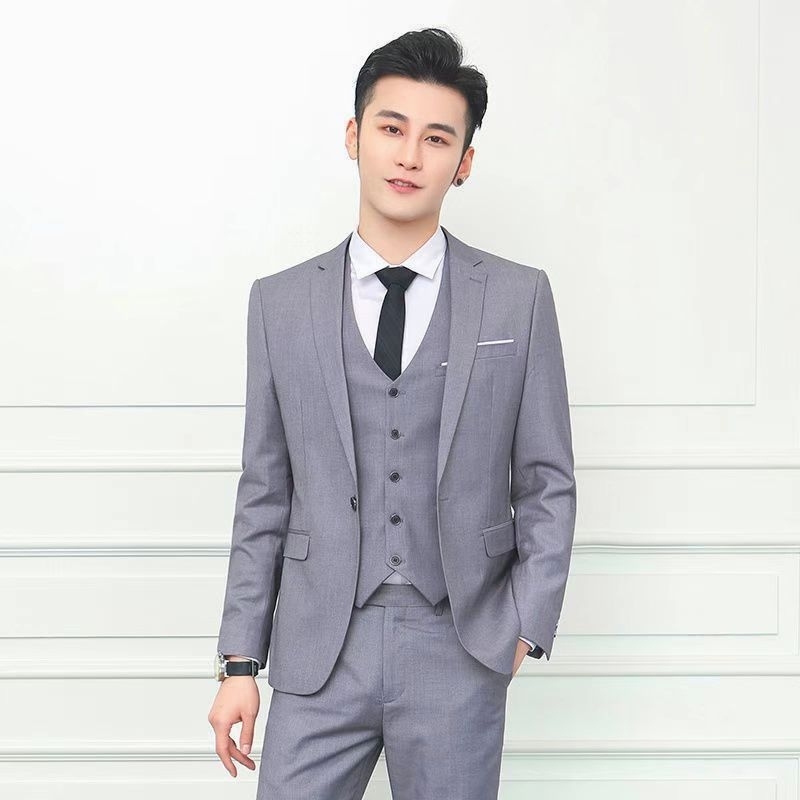 Jual Setelan Jas Pria Formal Kantoran 3in1 Korean Style | Shopee Indonesia