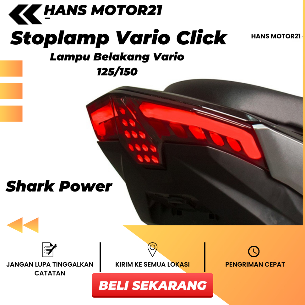 Jual LAMPU BELAKANG STOPLAMP RUNNING LAMPU REM VARIO 160 RUNNING ...