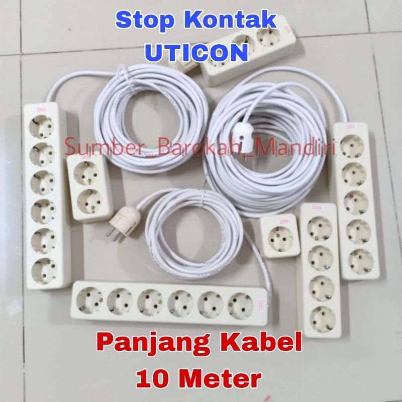 Jual Stop Kontak Uticon 1,2,3,4,5,6 Lubang + Kabel 1,2,3,4,5,6,7,8,9,10 meter | Shopee Indonesia