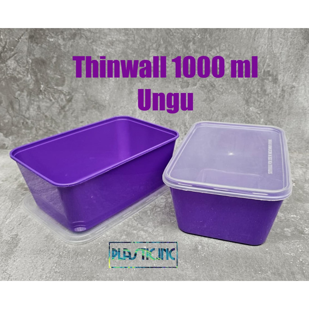Jual Thinwall 1000 ml Warna/Box Kotak Plastik Warna/Thinwall Warna ...