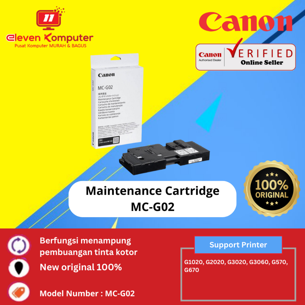 Jual Canon Maintenance Cartridge MC-G02 Original (Maintenance Box) | Shopee Indonesia