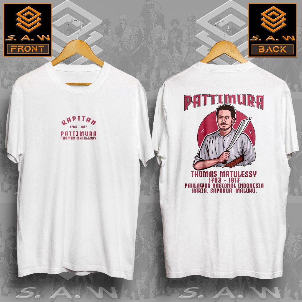 Jual T-SHIRT KAPITEN PATTIMURA Kaos Pahlawan Nasional Indonesia Thomas ...