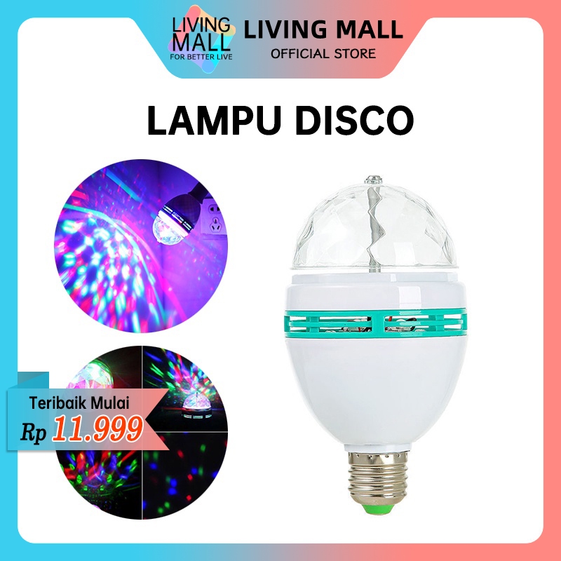 Jual LED Disco Putar RGB / Lampu Disko / LED Warna-Warni Fitting Putar ...