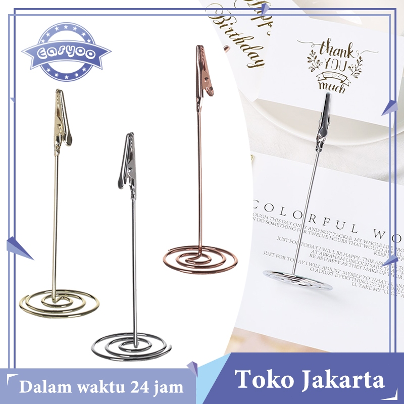 Jual Isi 10 Price Tag Besi 12cm Klip Holder Photo Memo Note Card ...