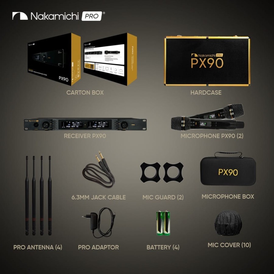 Jual MIcrophone wireless Nakamichi PX90 / PX 90 / PX-90 ORIGINAL | Shopee Indonesia