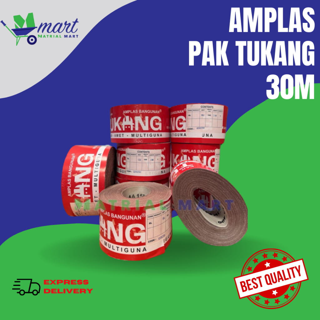Jual Amplas Roll Tukang Kayu Besi Kuat 30 Meter 4 inch Pak Tukang ...