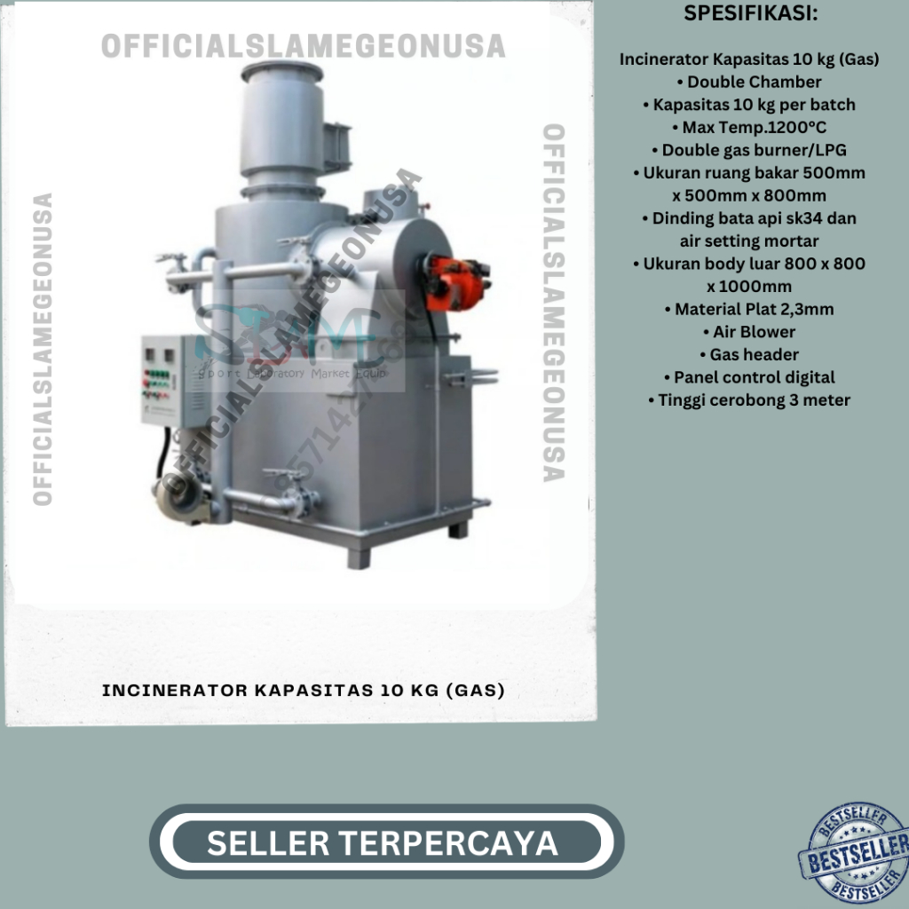 Jual ECO Incinerator Kapasitas 10 kg bahan bakar GAS dan SOLAR | Shopee ...