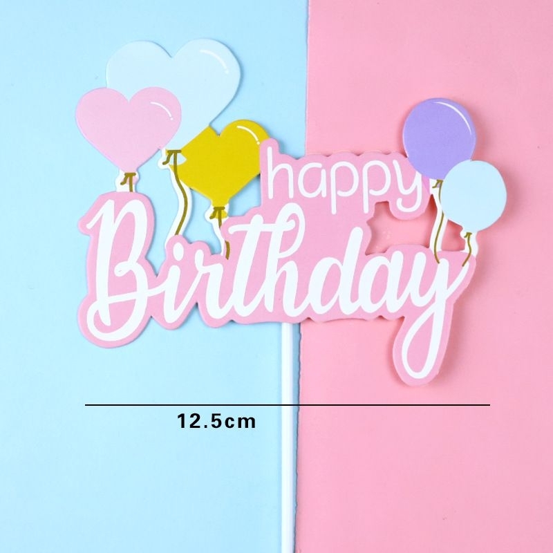 Jual Cake Topper Happy Birthday Rainbow / Topper HBD Pelangi / Hiasan ...