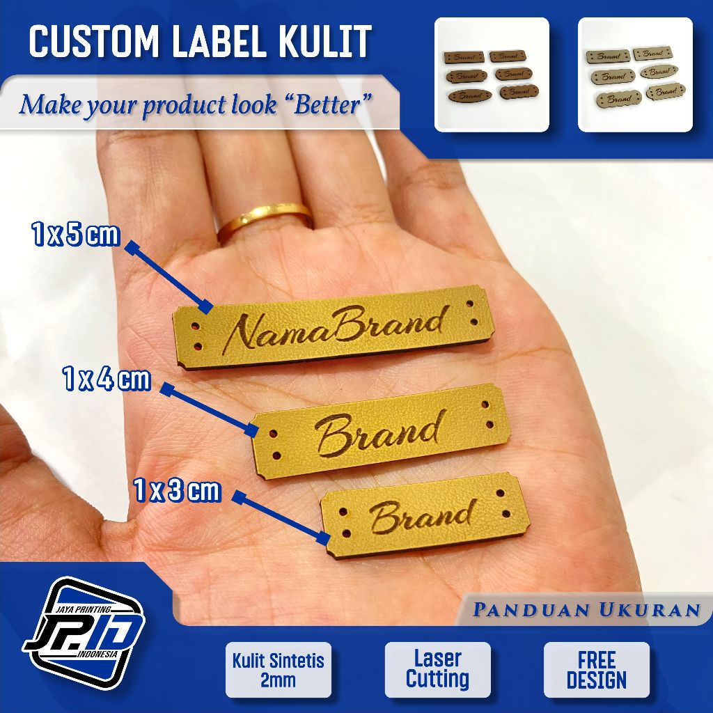 Jual JPID Custom Label Kulit , Label Hijab Kulit, Label Baju Kulit ...