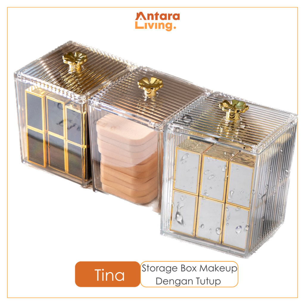 Jual ANTARA Tina - Storage Box Aesthetic Makeup Dengan Tutup Kotak ...